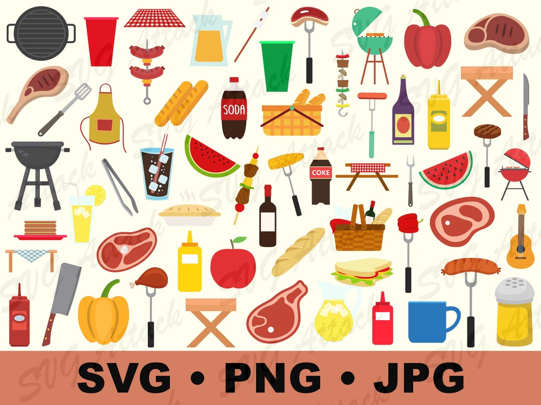 Barbecue and Picnic SVG Design Bundle | Barbecue SVG for Cutting ...