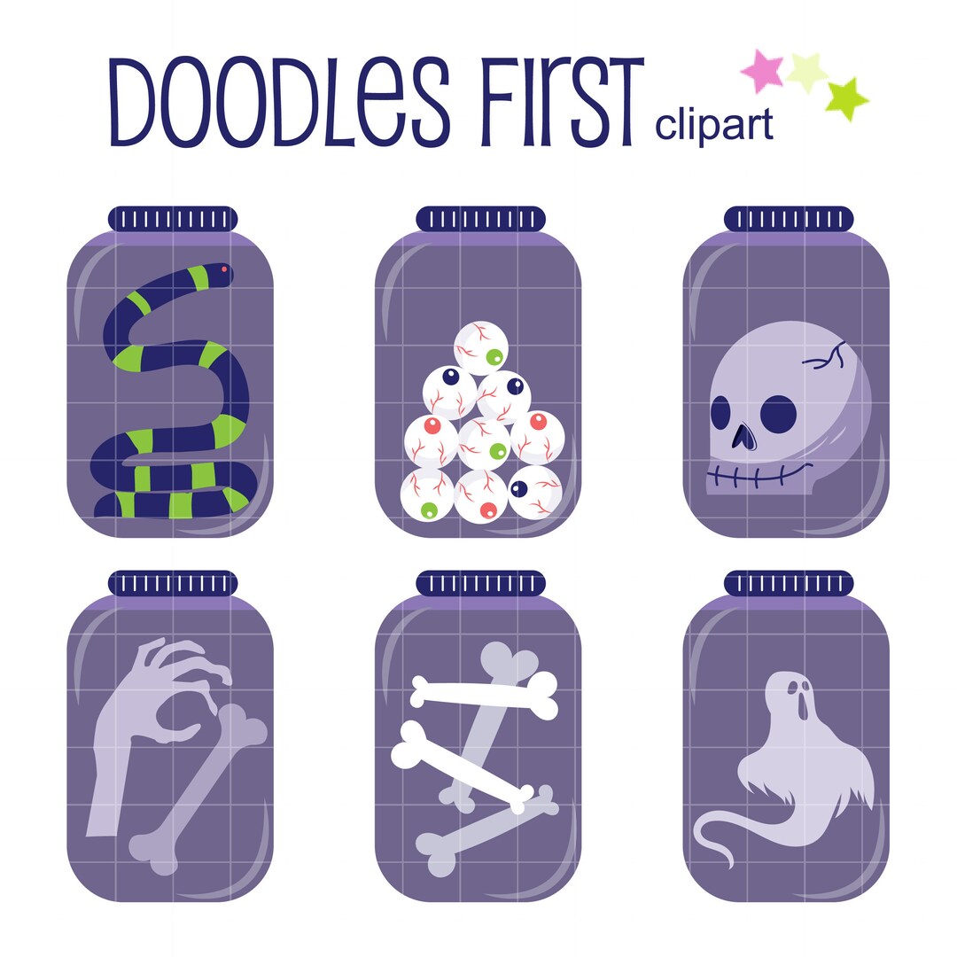 Scary Witch Jar Digital Clip Art for Scrapbooking Card Making Cupcake ...