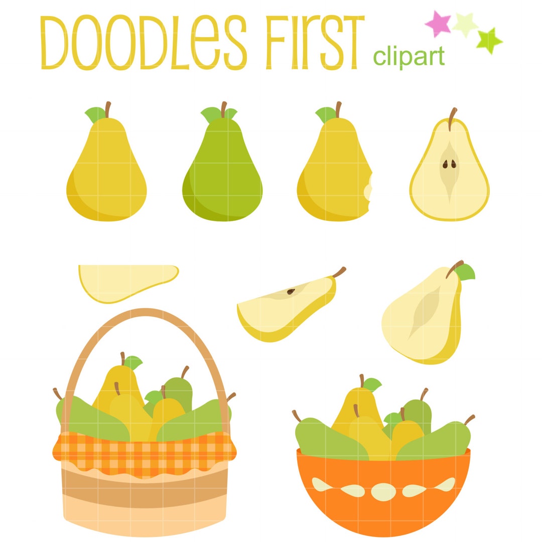 Perfect Pear Digital Clip Art for Scrapbooking Card Making Cupcake ...