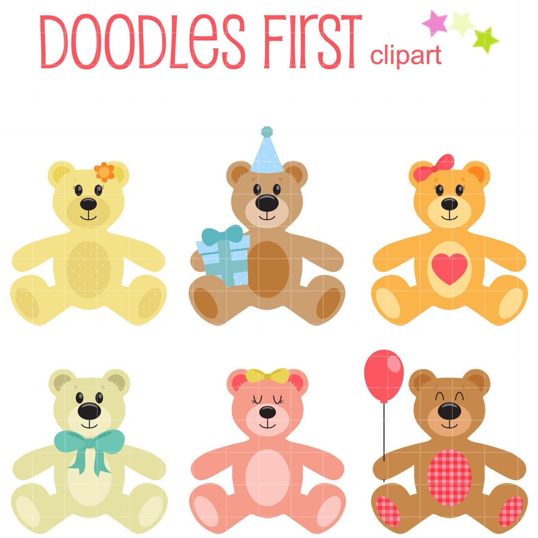 Cuddle Bears Digital Clip Art for Scrapbooking Card Making Cupcake ...
