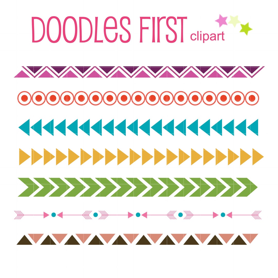 Bohemian Borders Digital Clip Art for Scrapbooking Card Making Cupcake ...