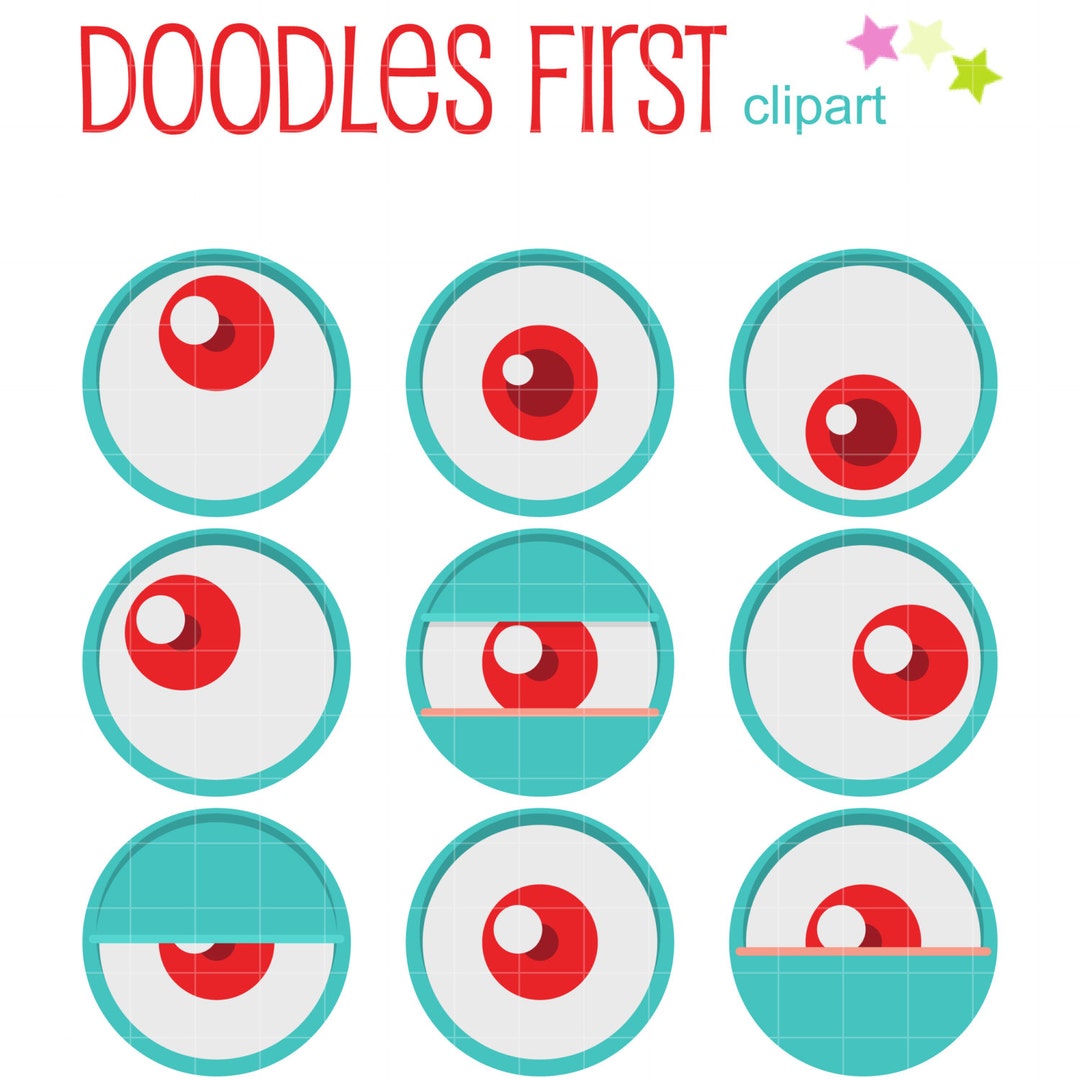 Monster Eyes Clip Art for Scrapbooking Card Making Cupcake Toppers ...