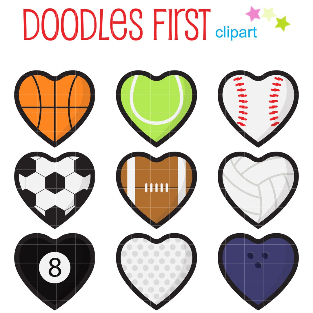 Sports Lover Digital Clip Art for Scrapbooking Card Making Cupcake ...