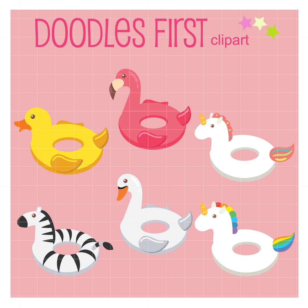 Summer Floating Rides Clip Art for Scrapbooking Card Making Cupcake ...