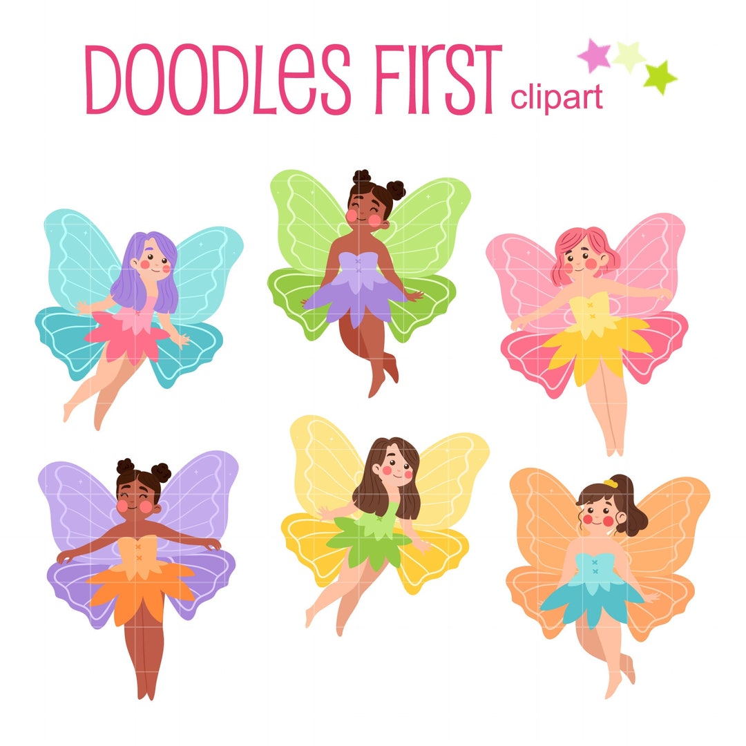 Fairies Collection, Pixie Fairy, Digital Clip Art for Scrapbooking Card ...