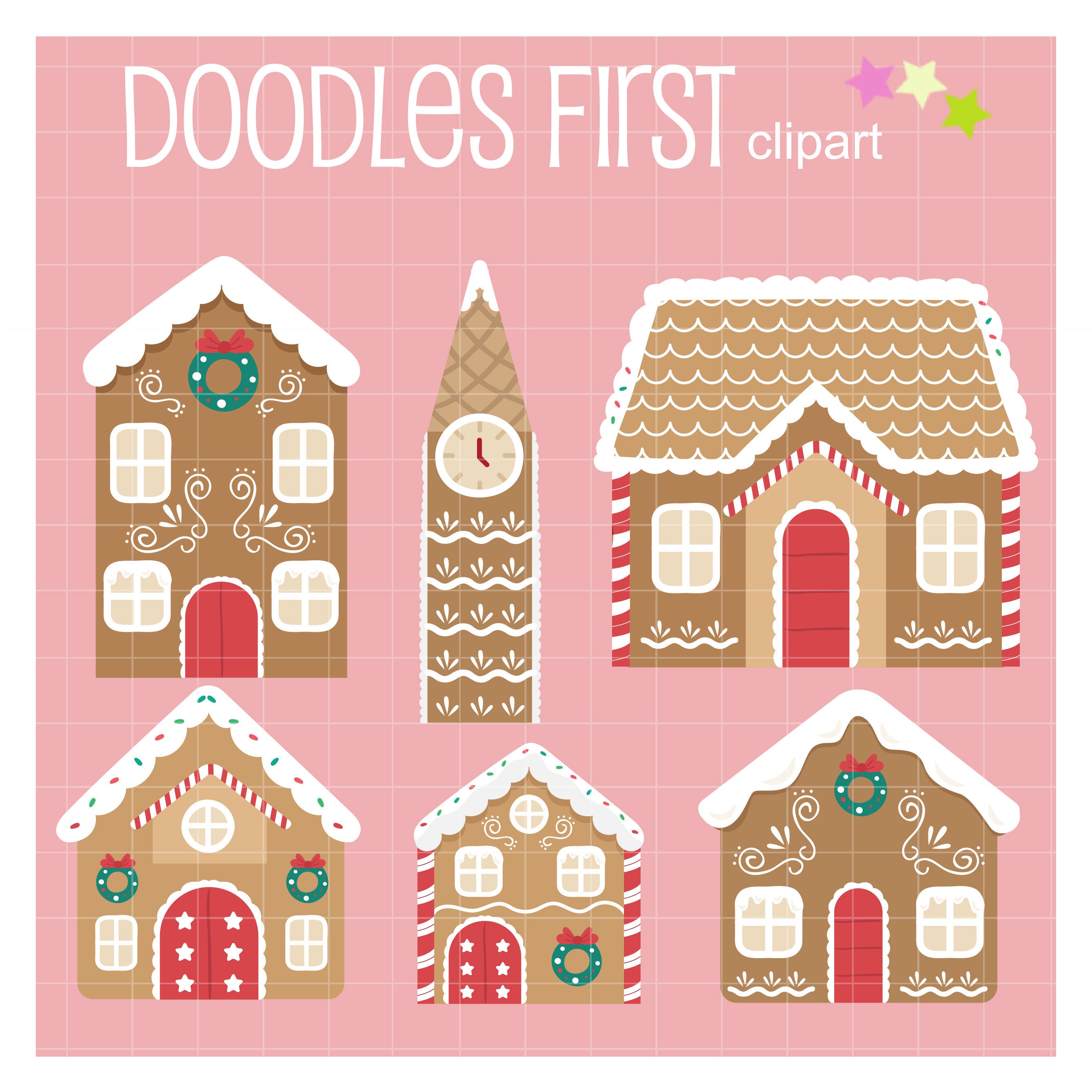 House Ginger Bread Digital Clip Art for Scrapbooking Card Making ...