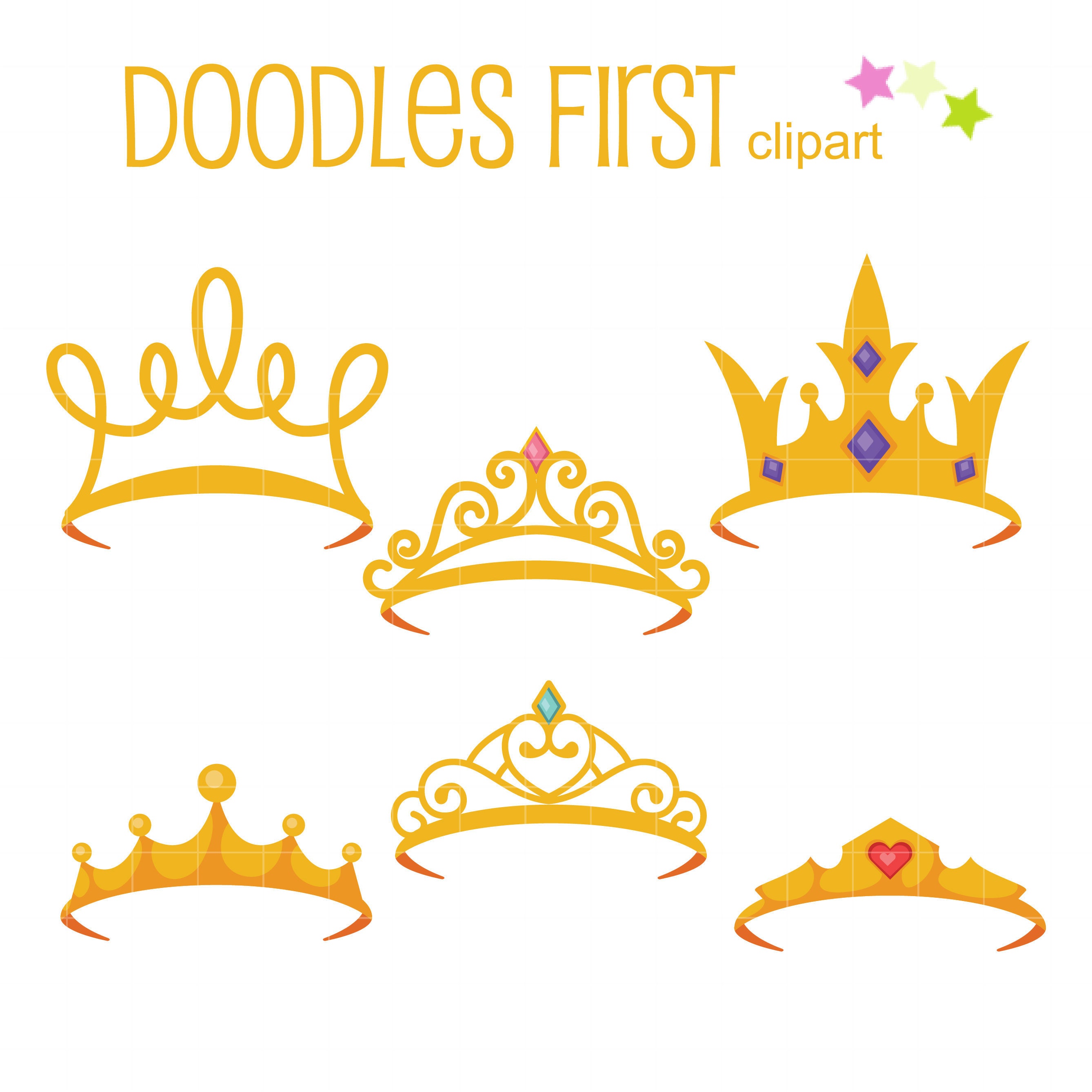 Royal Crown Collection Digital Clip Art for Scrapbooking Card | Etsy