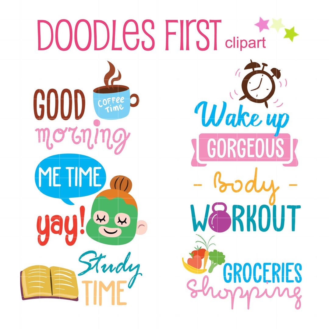 Cute Daily Life Planner Digital Clip Art for Scrapbooking Card Making ...