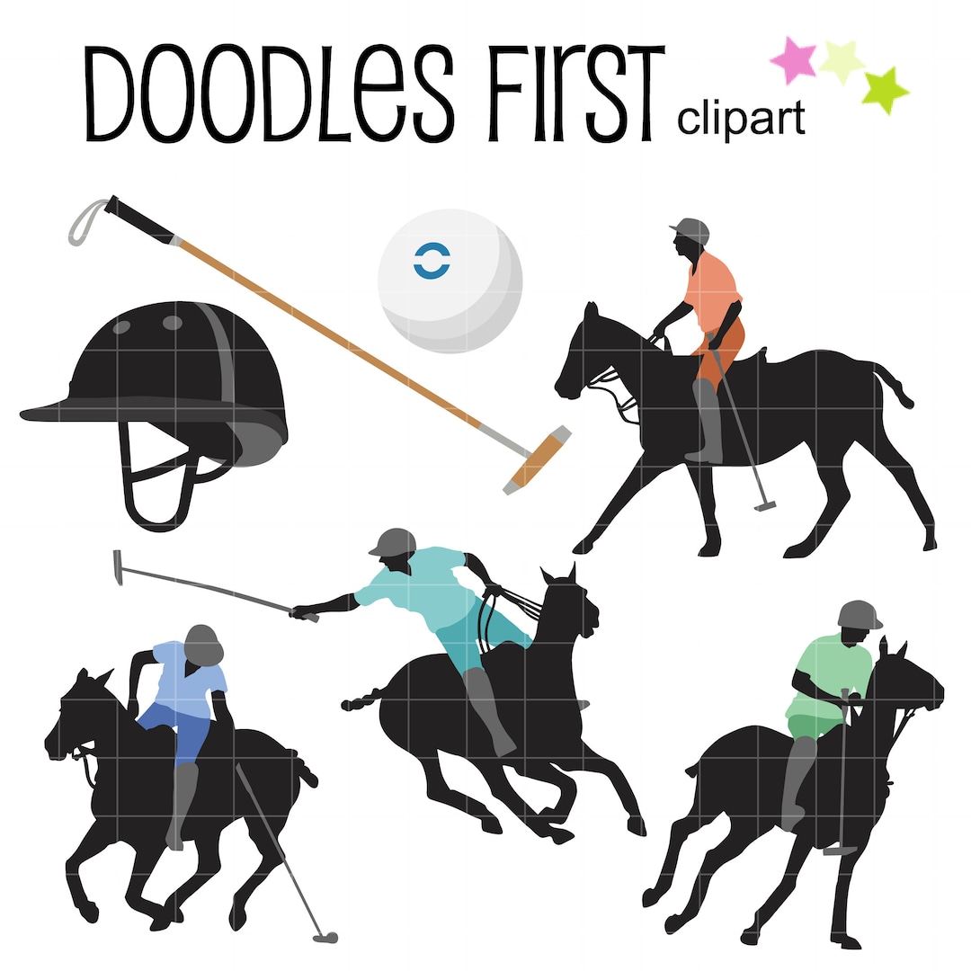 Polo Game Digital Clip Art for Scrapbooking Card Making Cupcake Toppers ...
