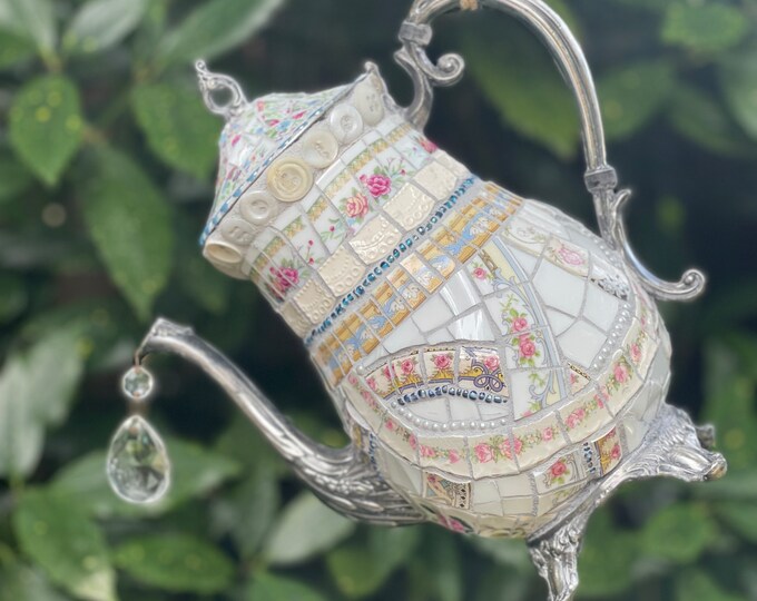 Mosaic Teapot, Garden Decor, Unique Gift - Etsy