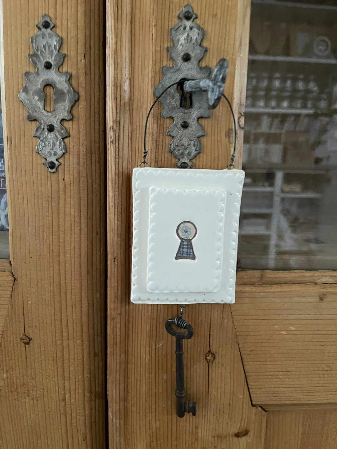Keyhole Mosaic Wall Hanging With Skeleton Key - Etsy