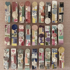 Mosaic Clothes Pin/magnet/chip Clip/fridge Art - Etsy