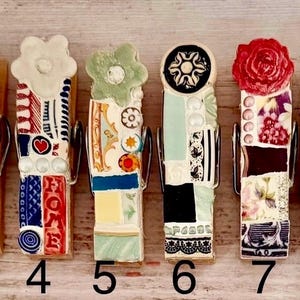 Mosaic Clothes Pin/magnet/chip Clip/fridge Art - Etsy