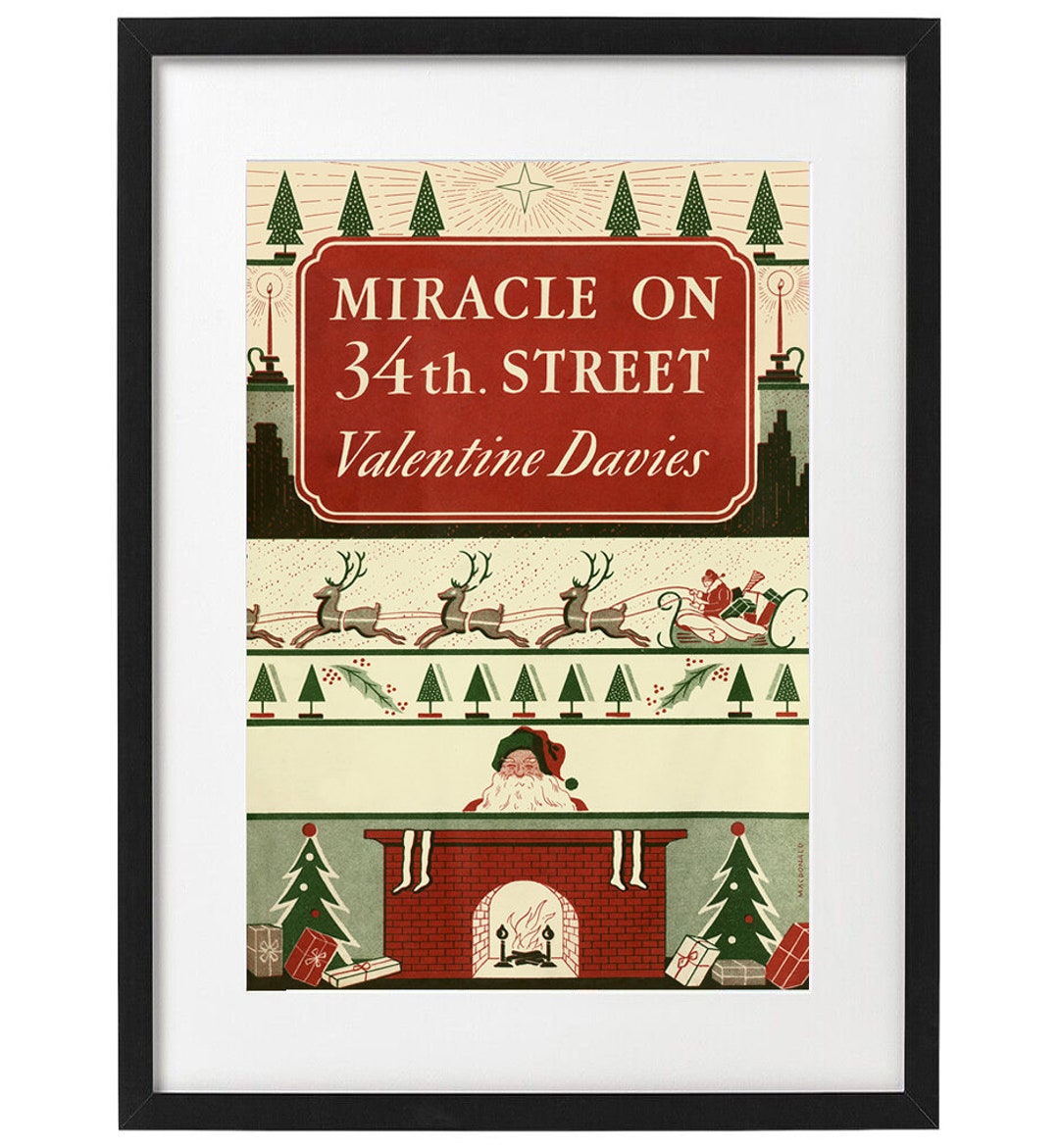 Miracle on 34th Street Book Cover Poster 13x19 Art Print Vintage - Etsy