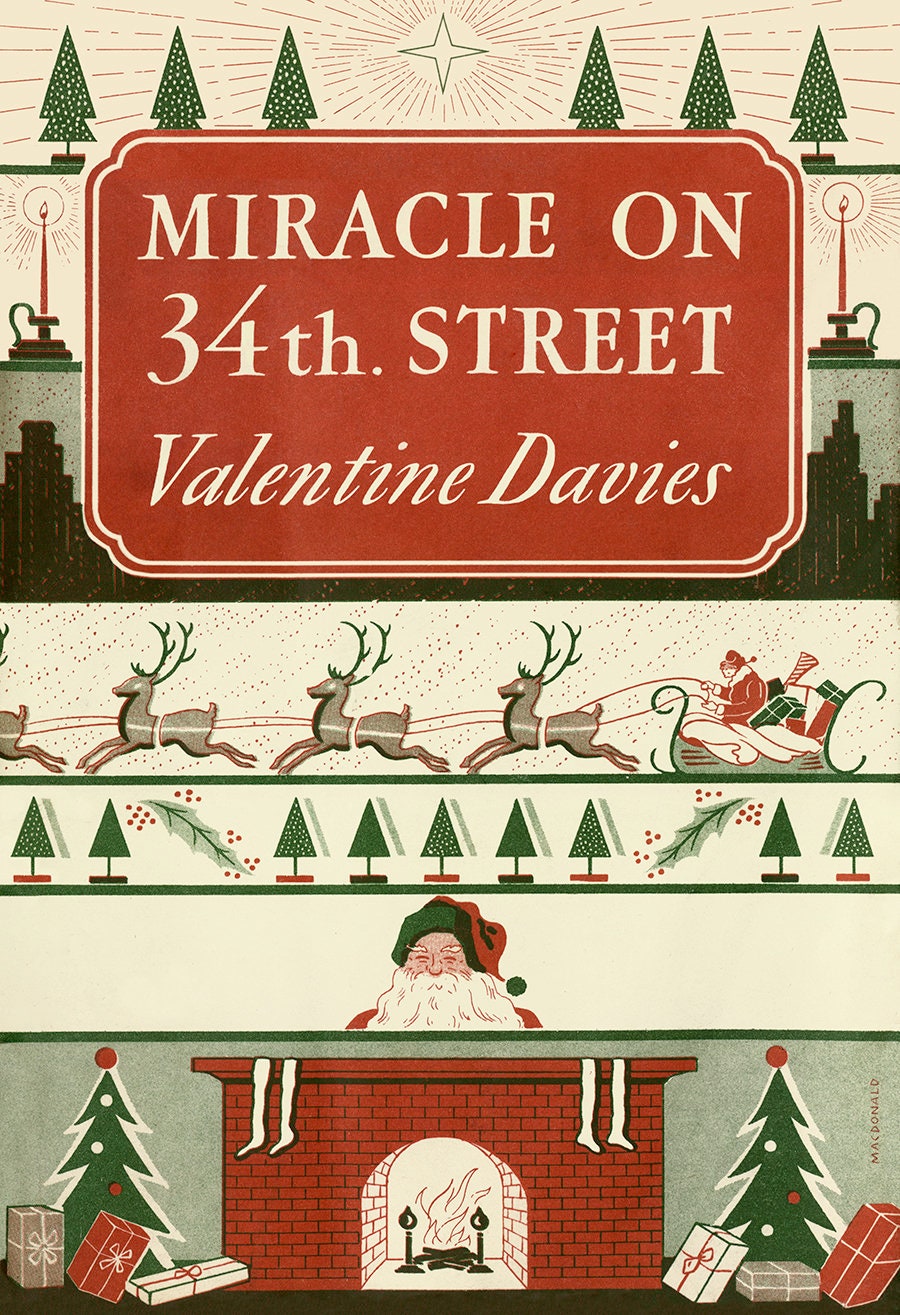 Miracle on 34th Street Book Cover Poster 13x19 Art Print Vintage - Etsy