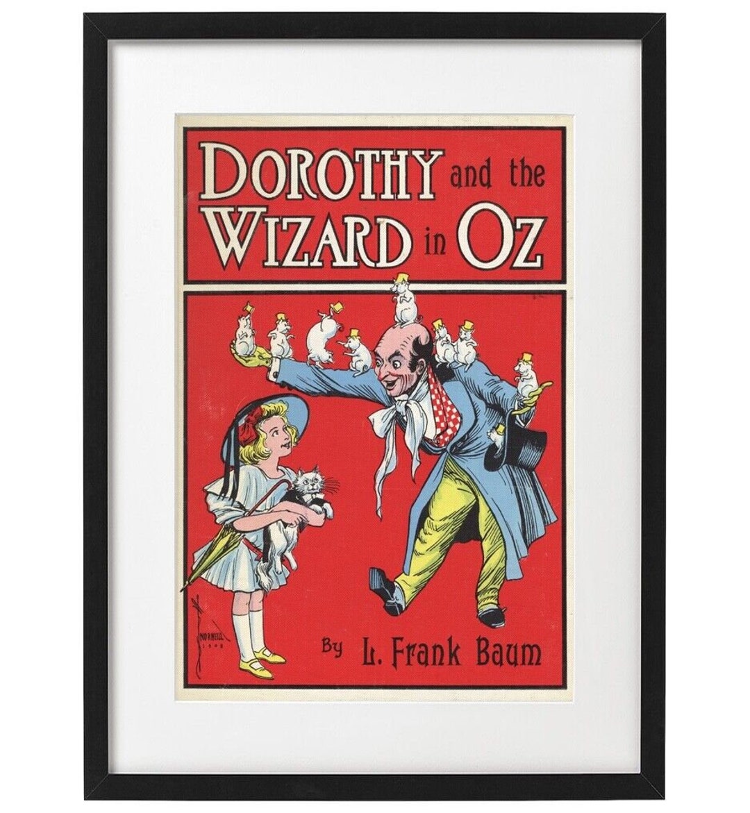 Dorothy and the Wizard in OZ Book Cover Art Poster Vintage - Etsy