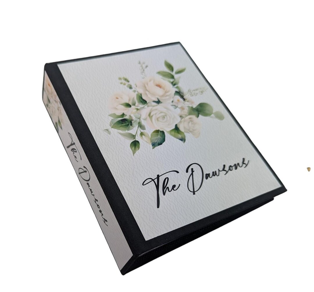 Personalized Floral Photo Album: 5x7 or 4x6 Pictures, Custom Wedding ...
