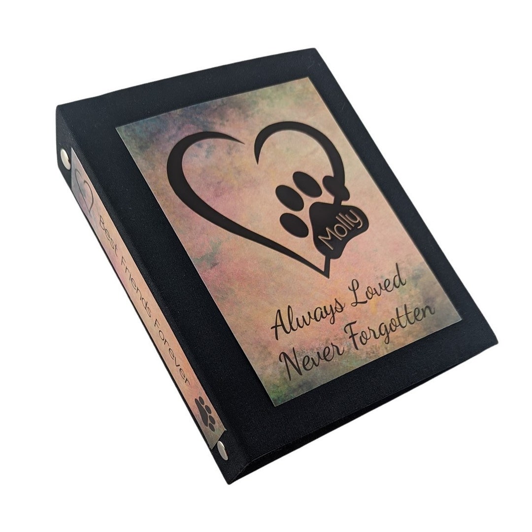 Dog Pet Loss Photo Album Dog Memorial Cat Loss 5x7 or 4x6 Picture ...