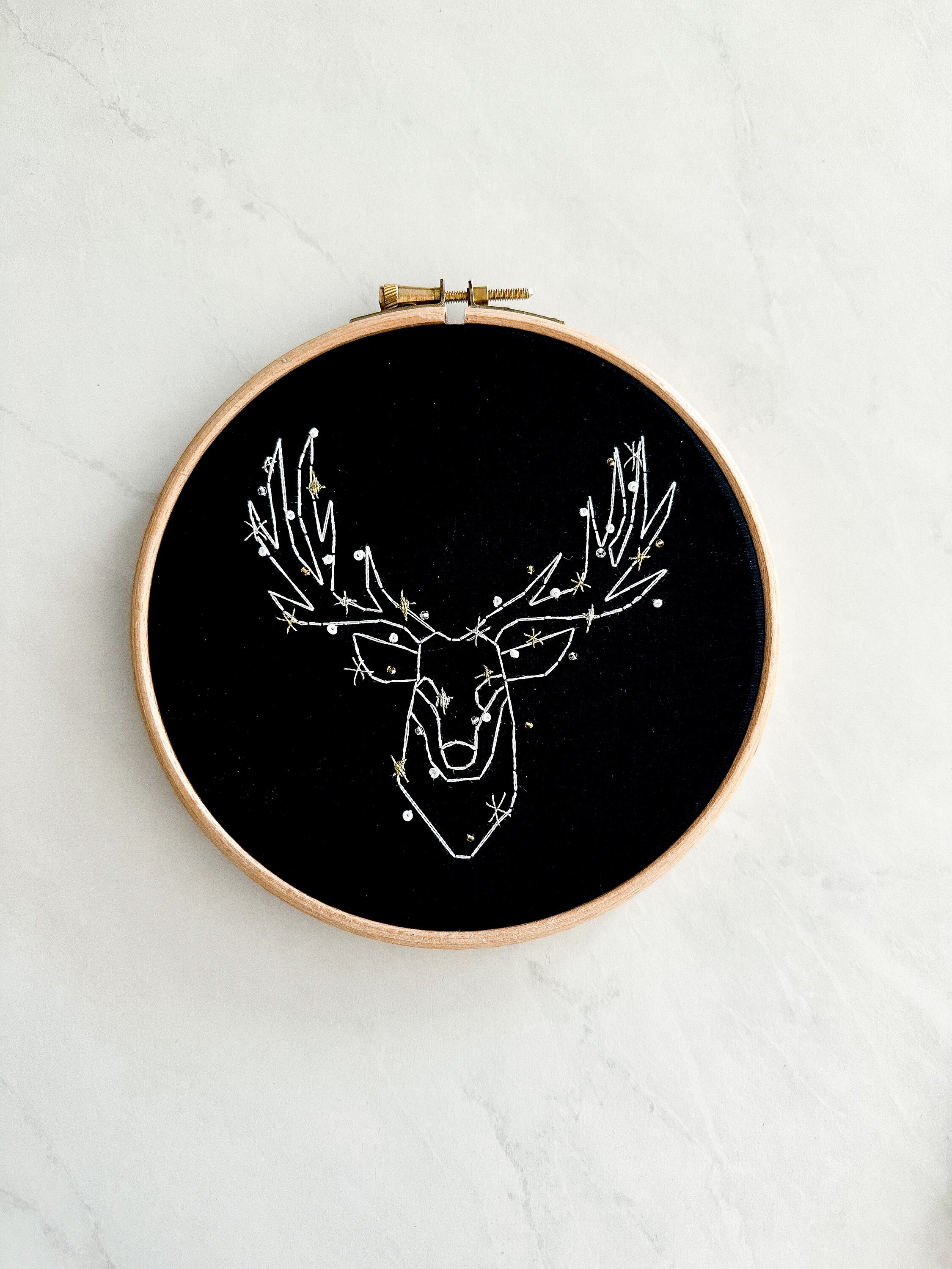 Stag Constellation Embroidery Pattern & Guide PDF - Etsy