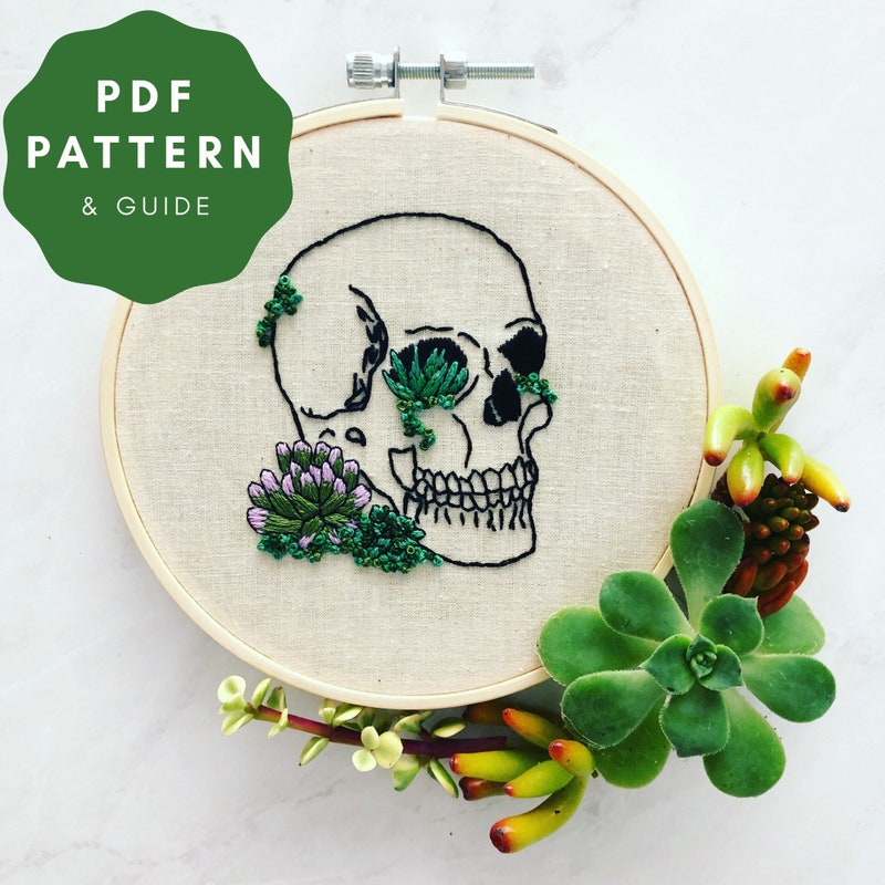 Skull Embroidery - Etsy