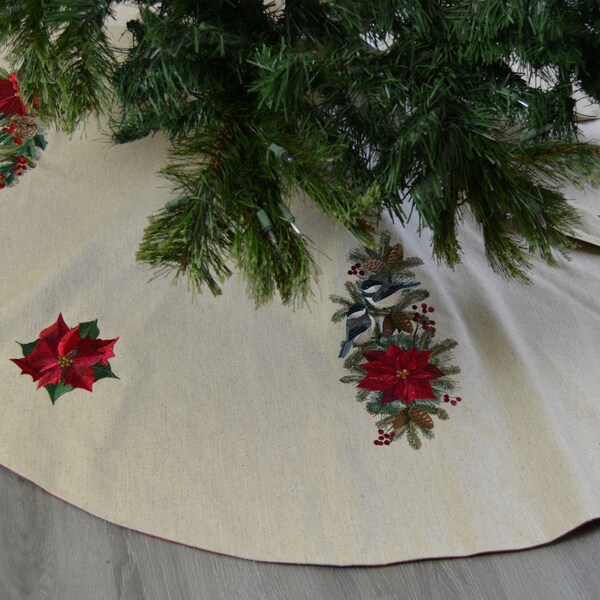 Christmas Tree Skirt Linen - Etsy