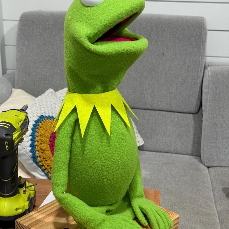 Handmade Kermit Puppet - Etsy