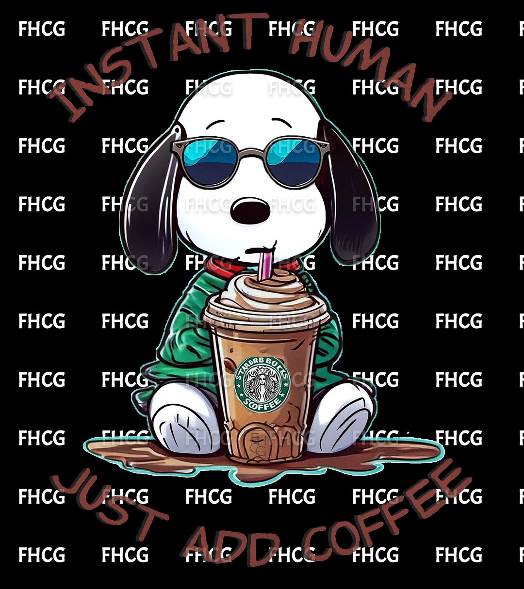 Snoopy Look Alike png-sublimation 300dpi-starbucks-coffee - Etsy