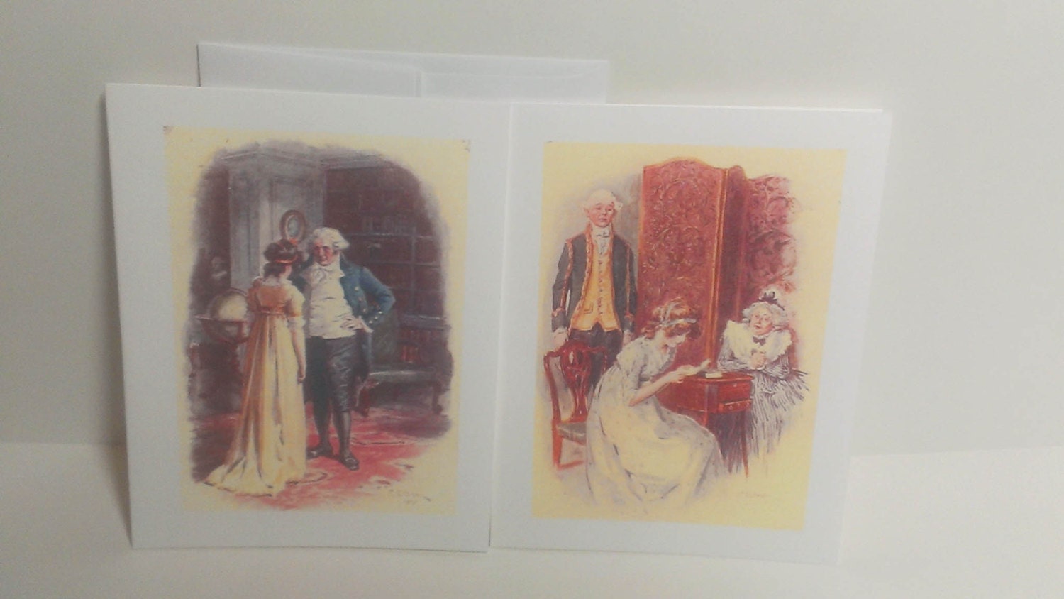Pride and Prejudice-elizabeth and Jane-pair of Blank Cards-jane Austen ...