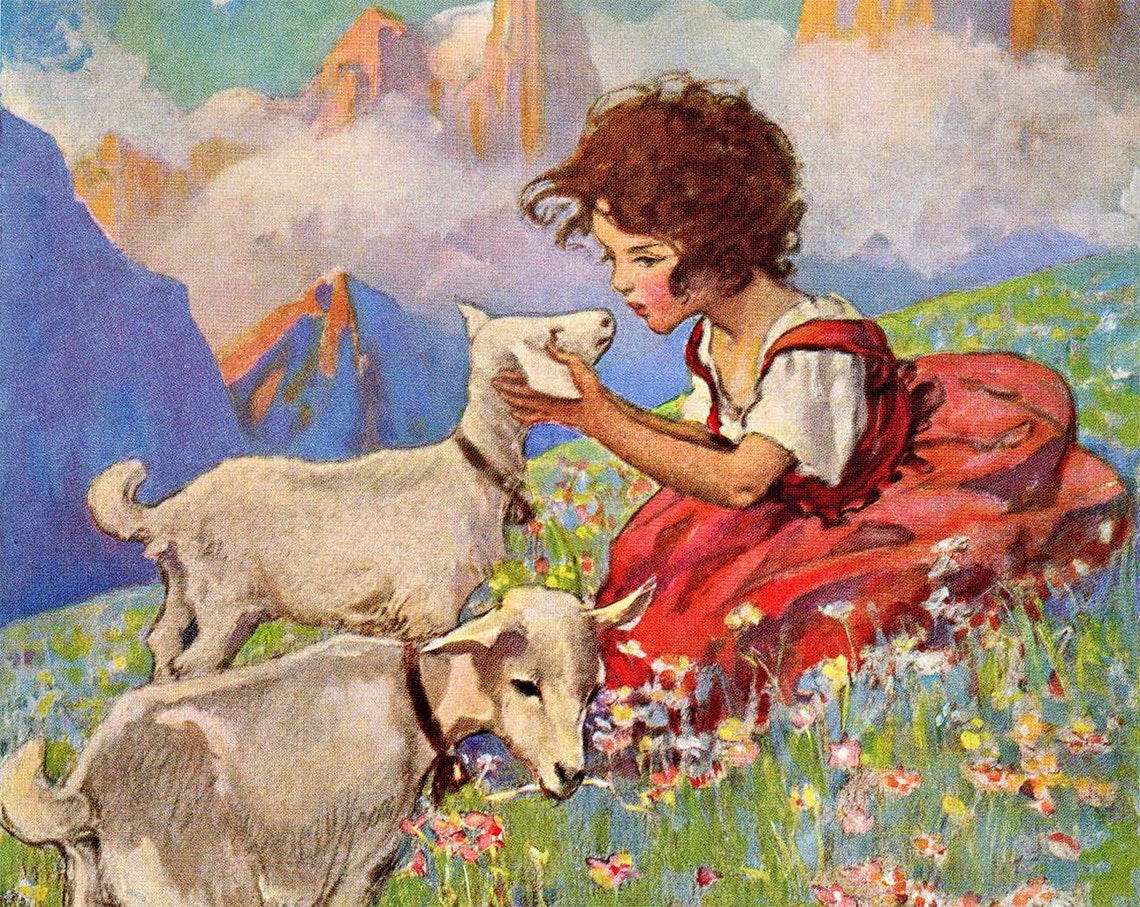 Heidi and the Goats on the Alm - Etsy