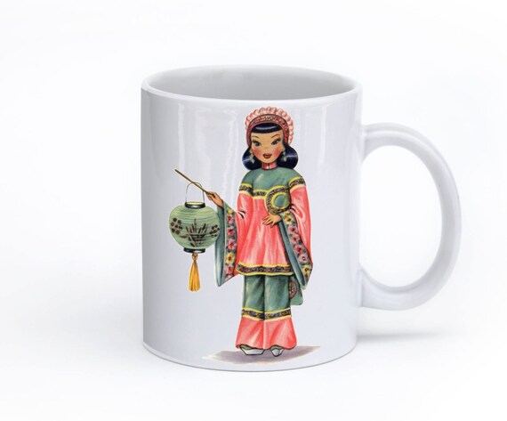 Chinese Girl Mug-girls of the World - Etsy