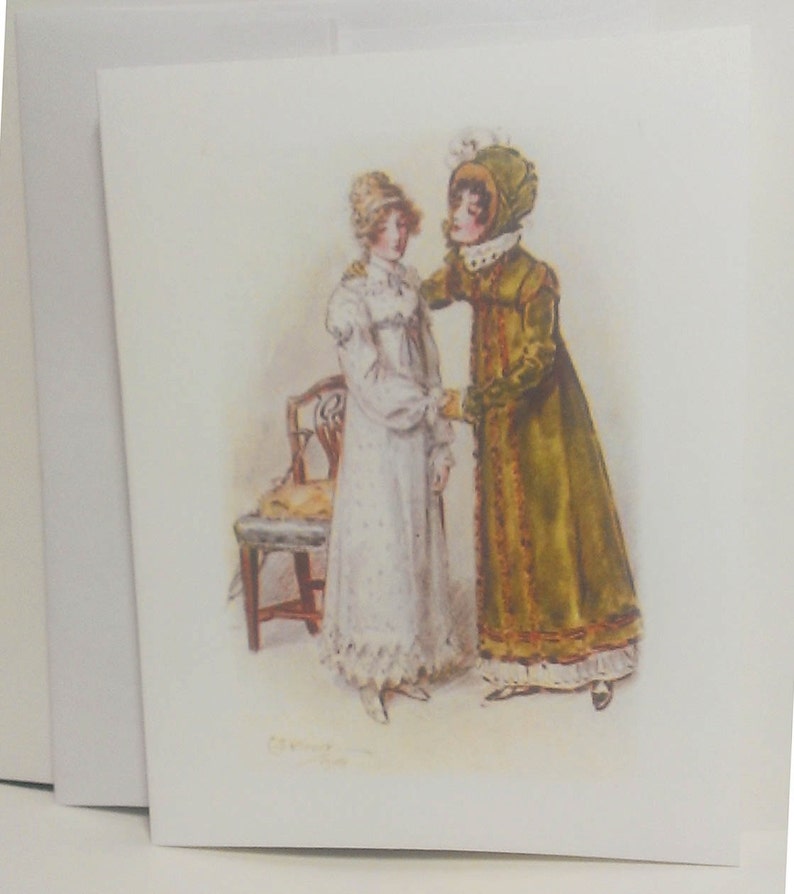 Jane Austen-fanny Price and Mary Crawford-blank Card - Etsy