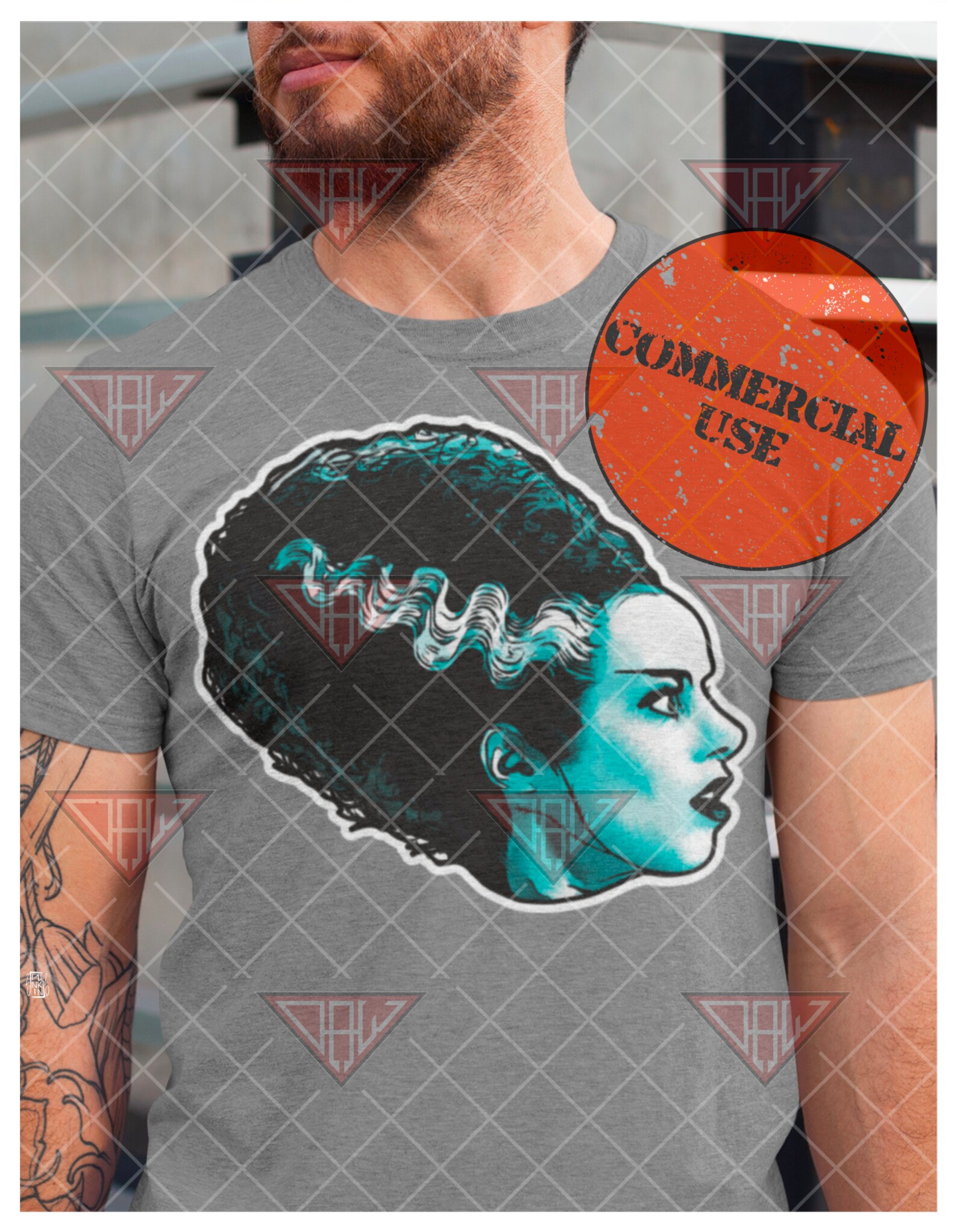The Bride of Frankenstein...transparent PNG for Sublimation or Image ...
