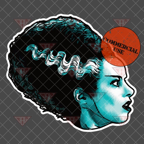 The Bride of Frankenstein...transparent PNG for Sublimation or - Etsy