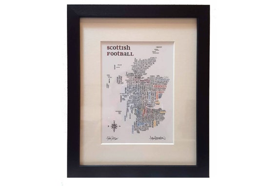 Scottish Football Word Map | Etsy
