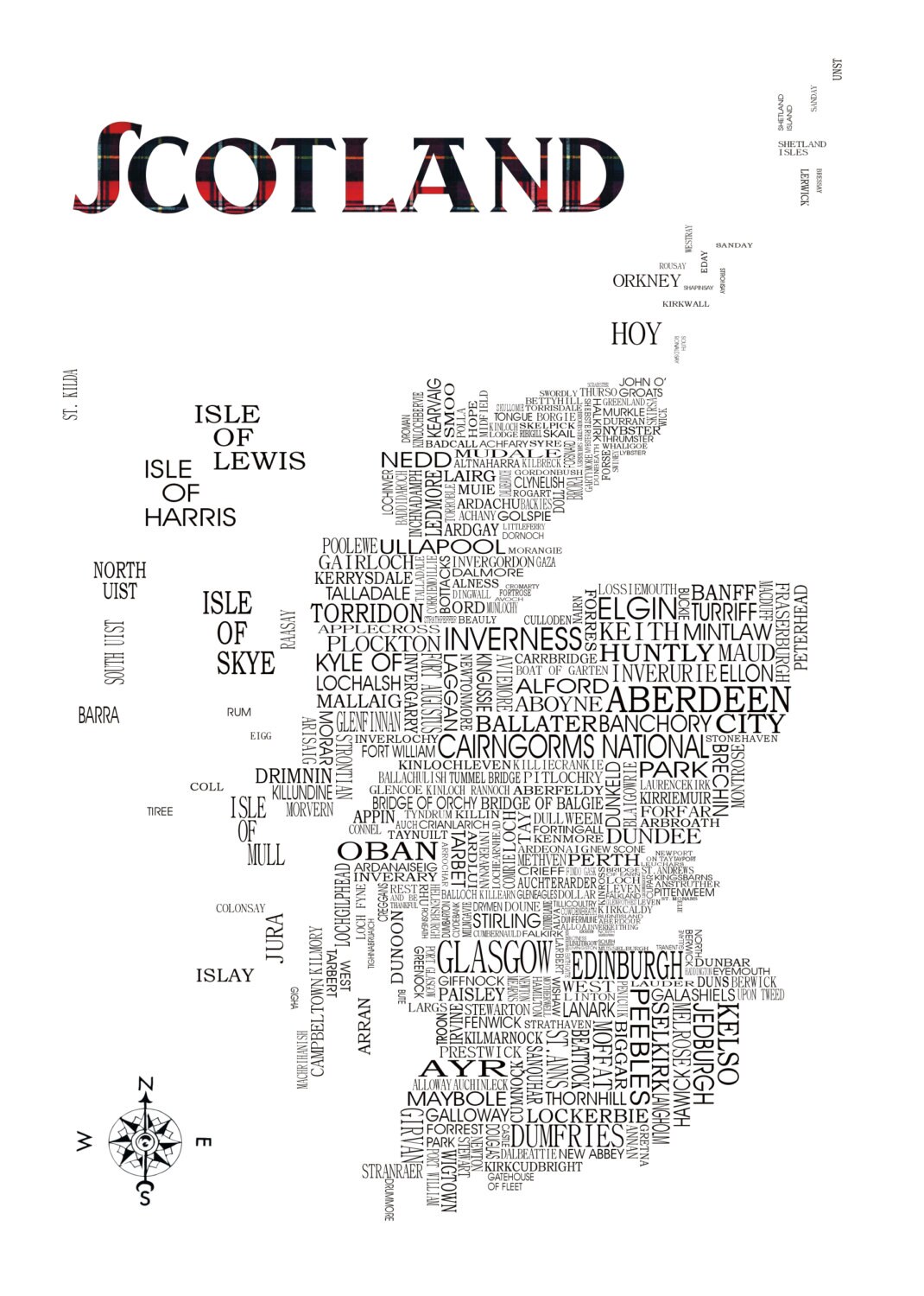 Scottish Word Map - Etsy