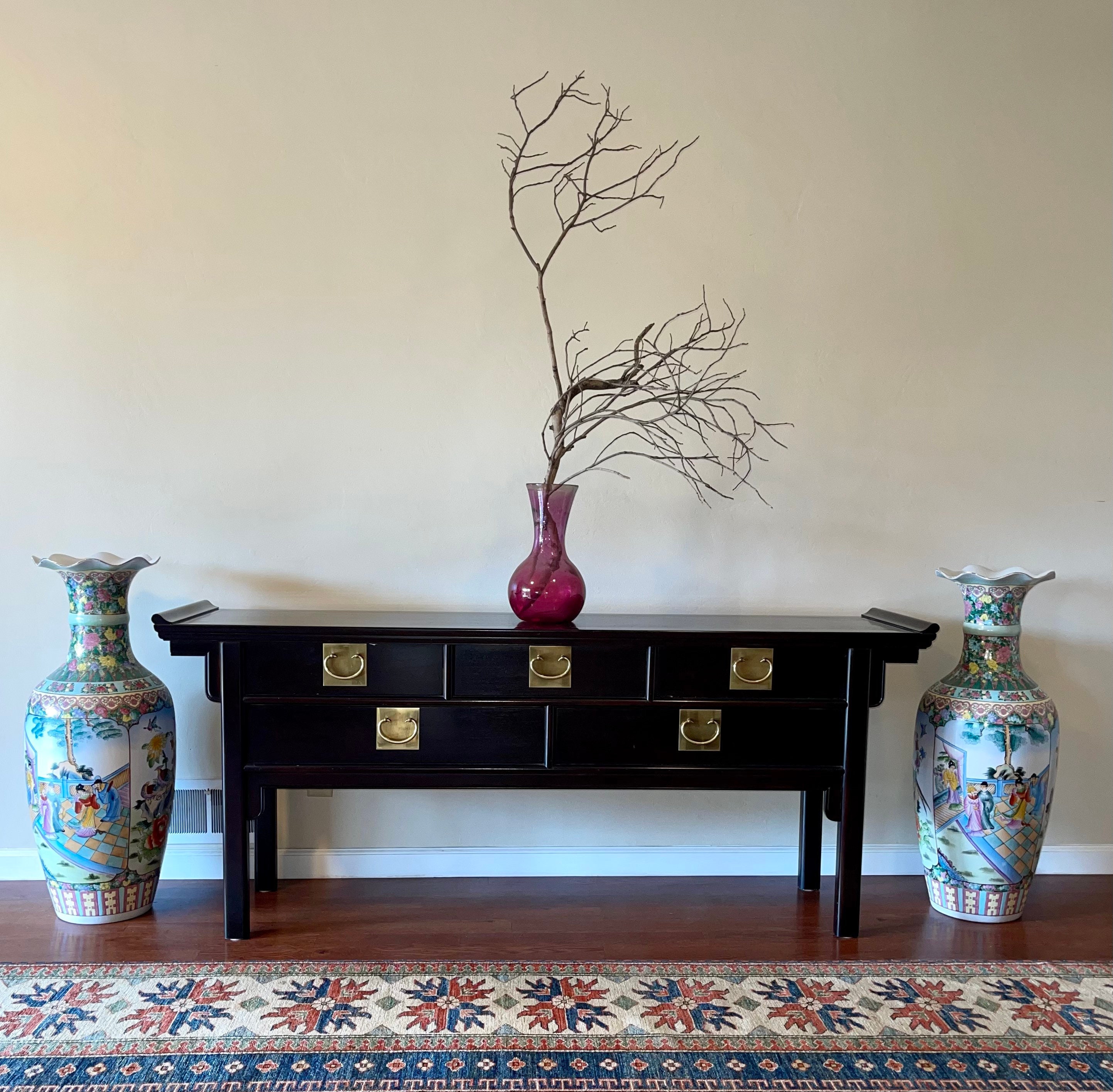 Asian Influenced Lacquered Console Table - Etsy