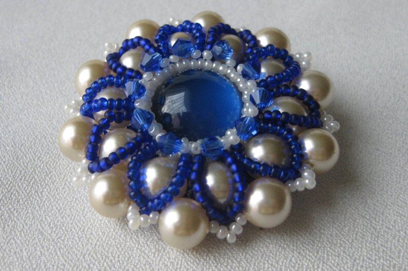 Bead Embroidery Brooch - Etsy