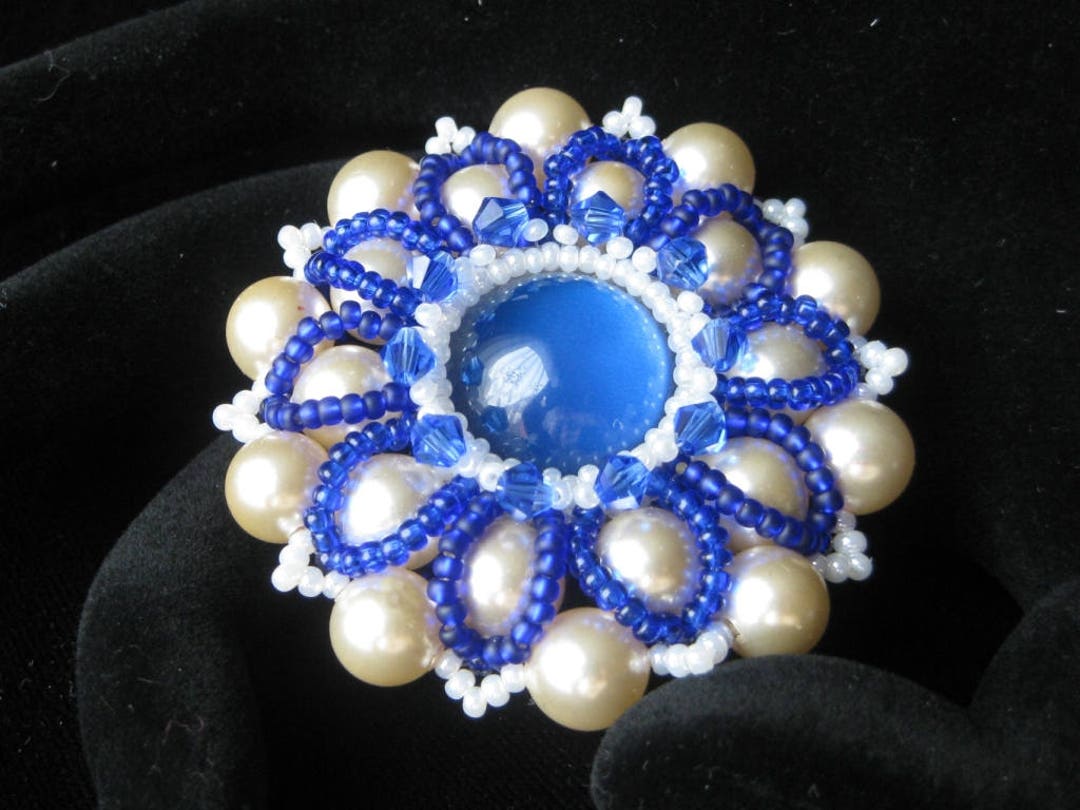 Bead Embroidery Brooch - Etsy