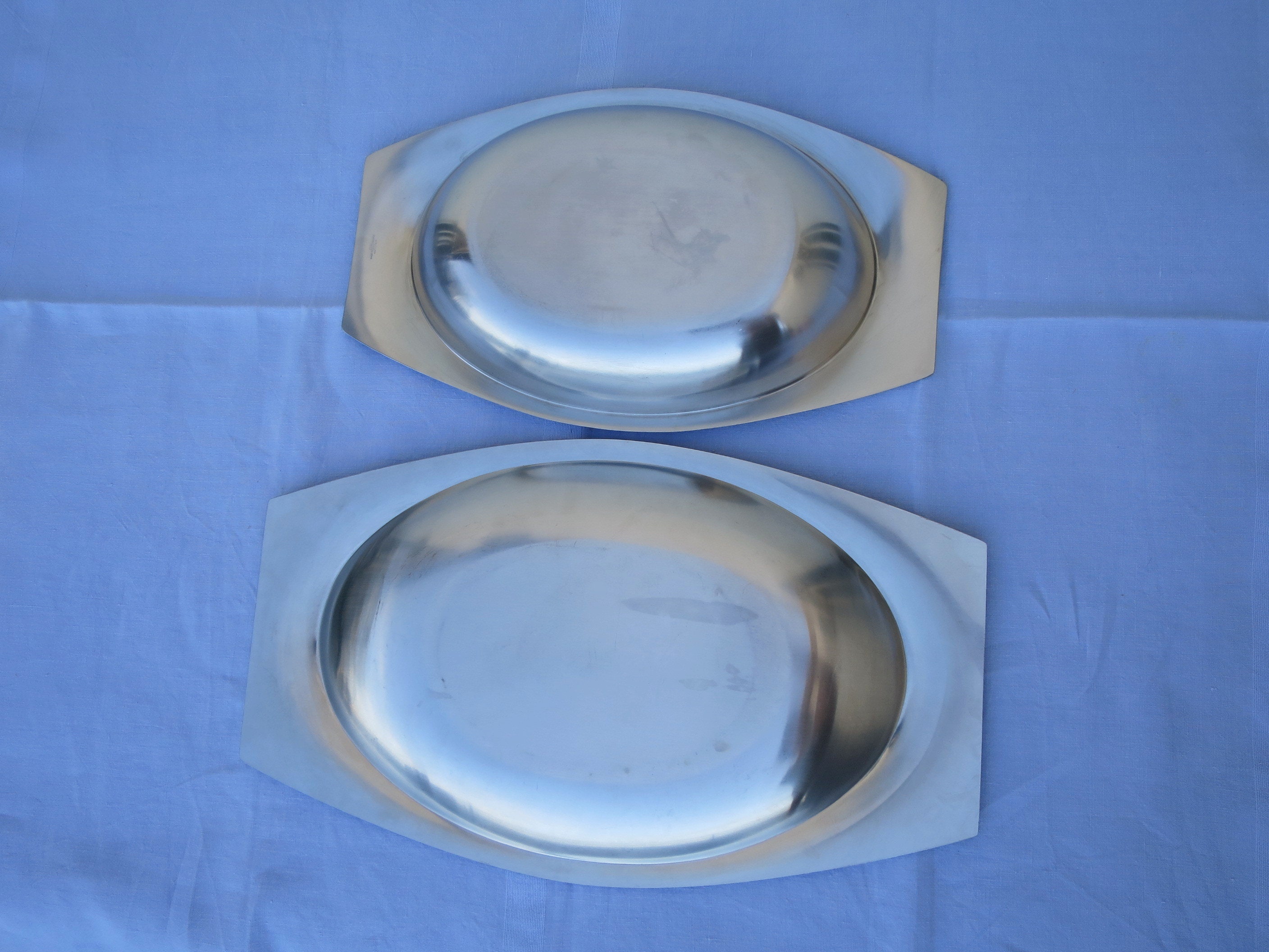 Dishes LETANG REMY Model OCEANE in Vintage Stainless Steel - Etsy