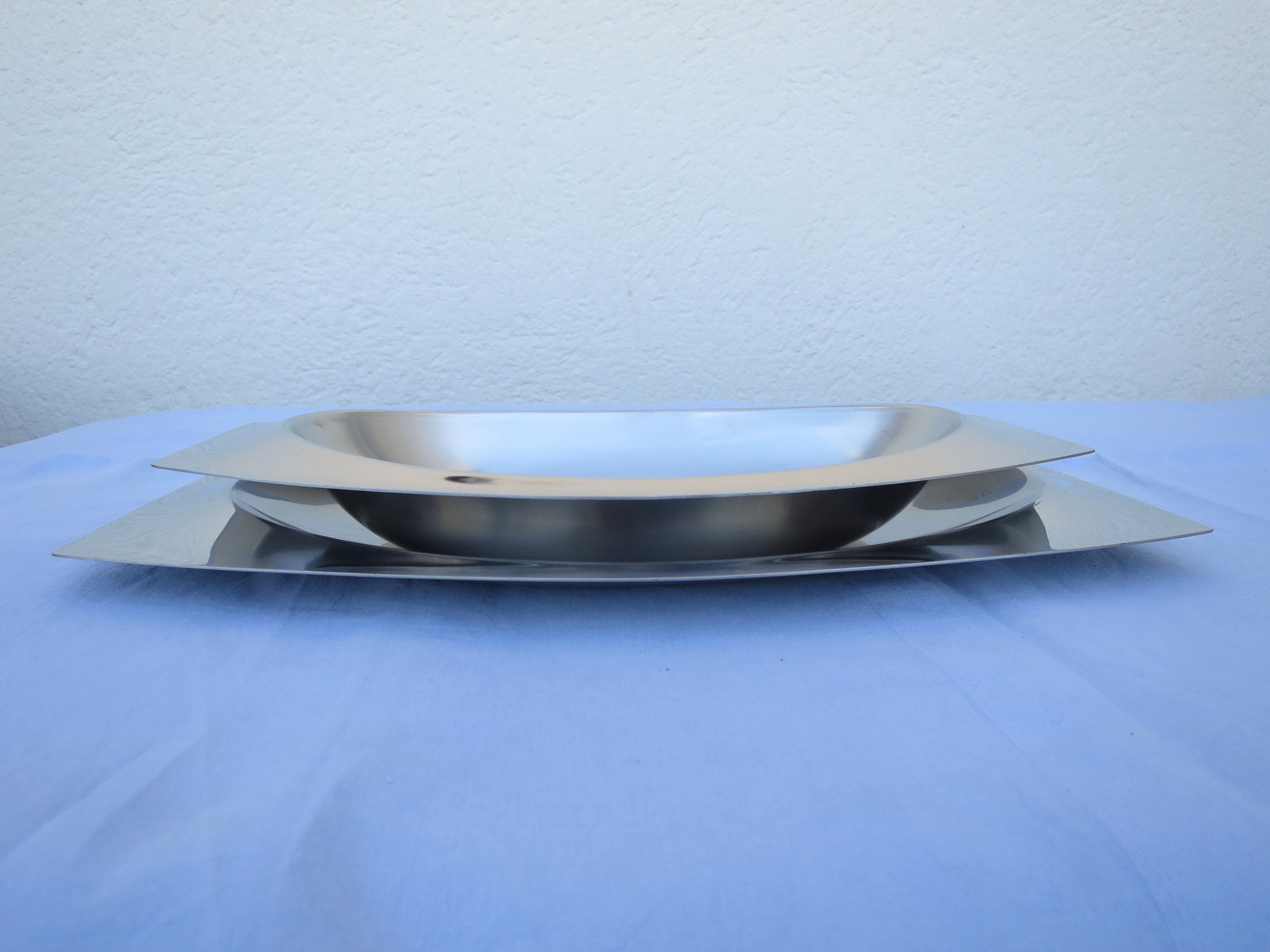 Dishes LETANG REMY Model OCEANE in Vintage Stainless Steel - Etsy