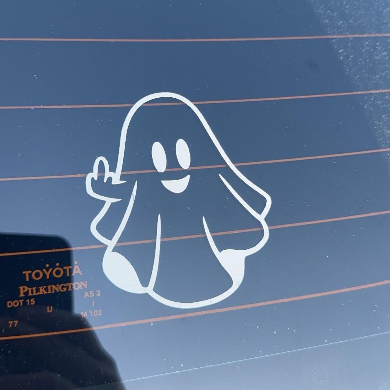 Ghost Flipping Off, Middle Finger Decal - Etsy