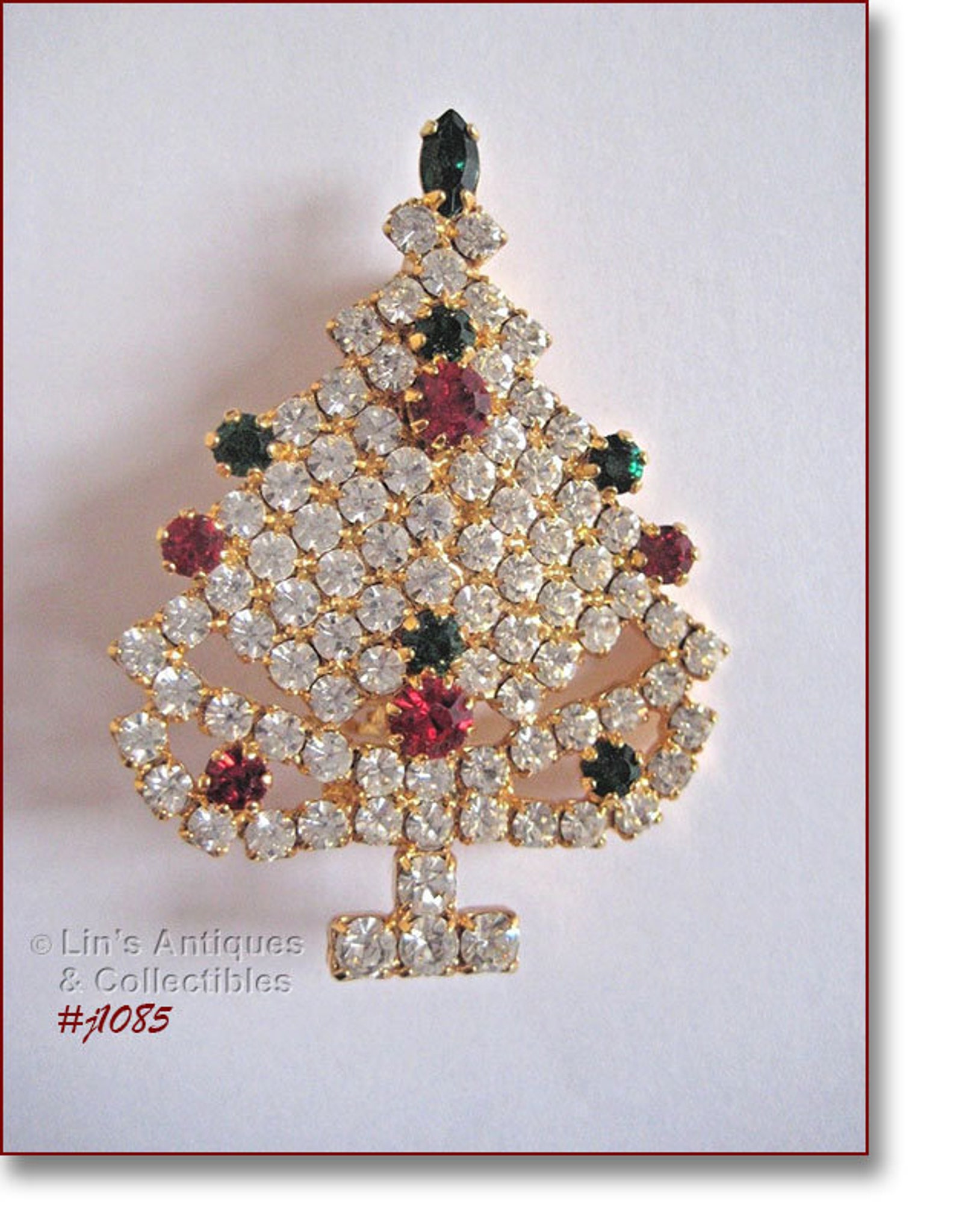 Eisenberg Ice Signed Christmas Tree Pin J1085 - Etsy