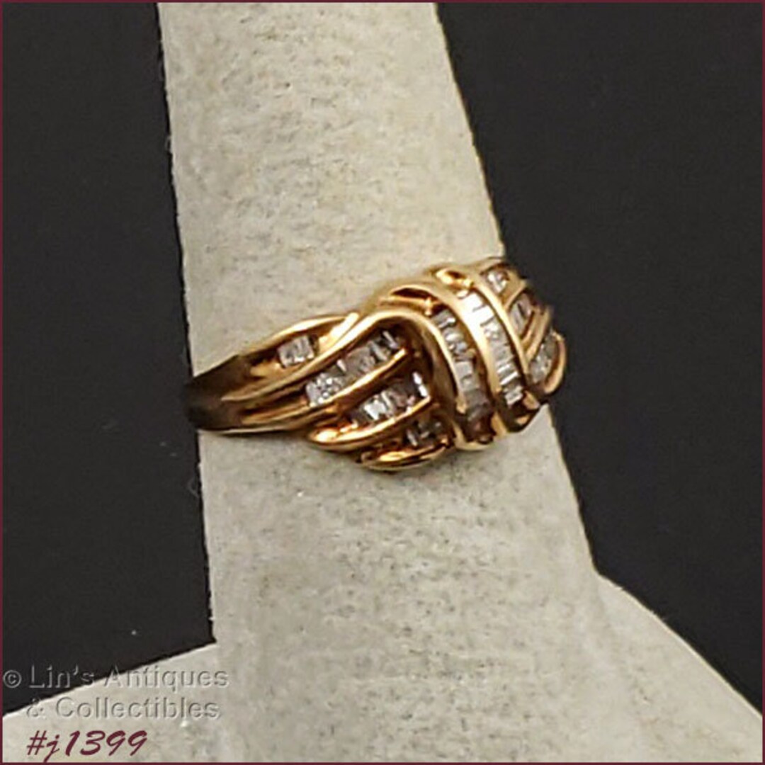 10k Yellow Gold Diamond Ring (#J1399) - Etsy