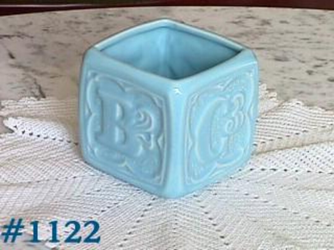 Mccoy Pottery Blue Baby Block Planter Mint Condition (#1122) - Etsy