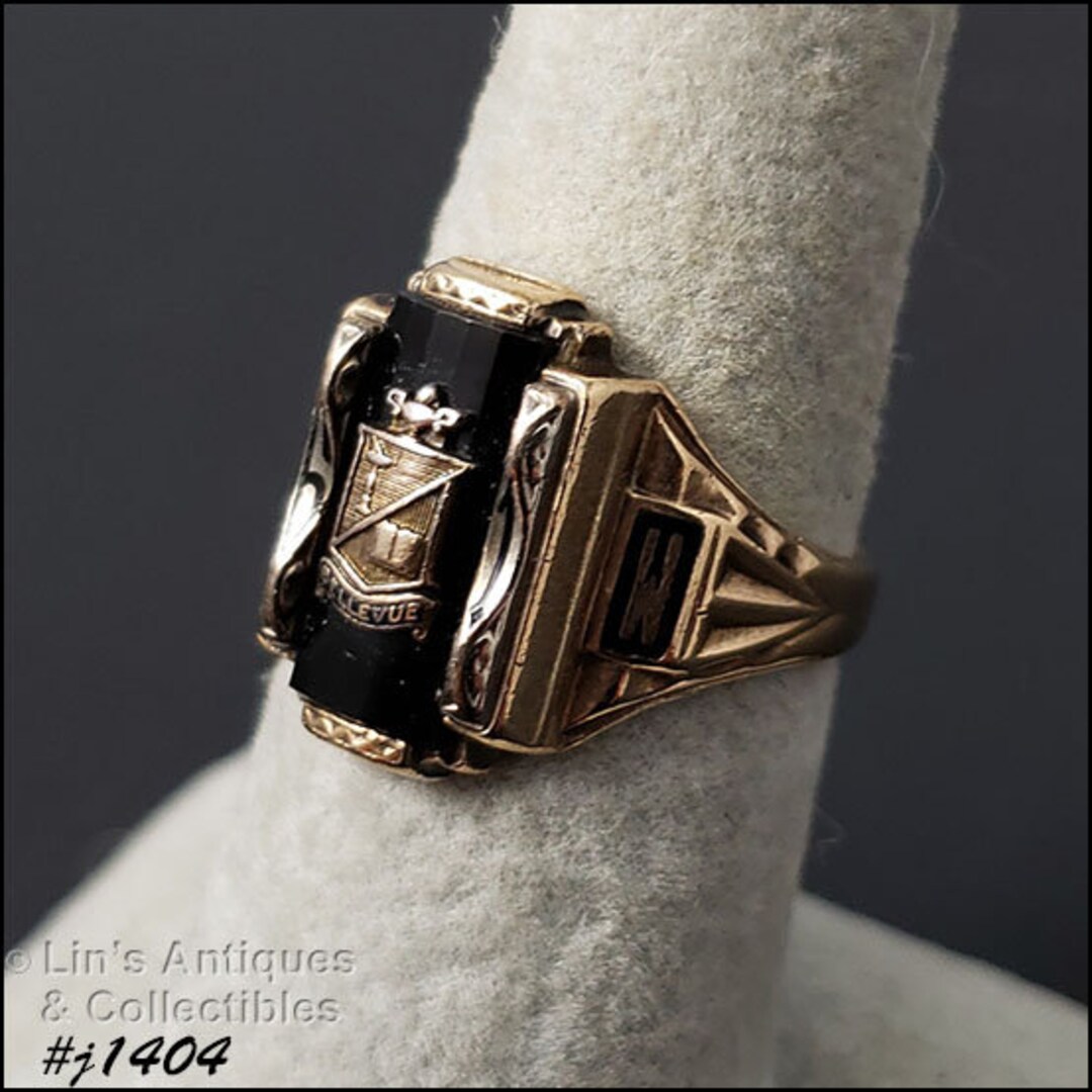 10k Yellow Gold 1961 Bellevue Class Ring J1404 - Etsy