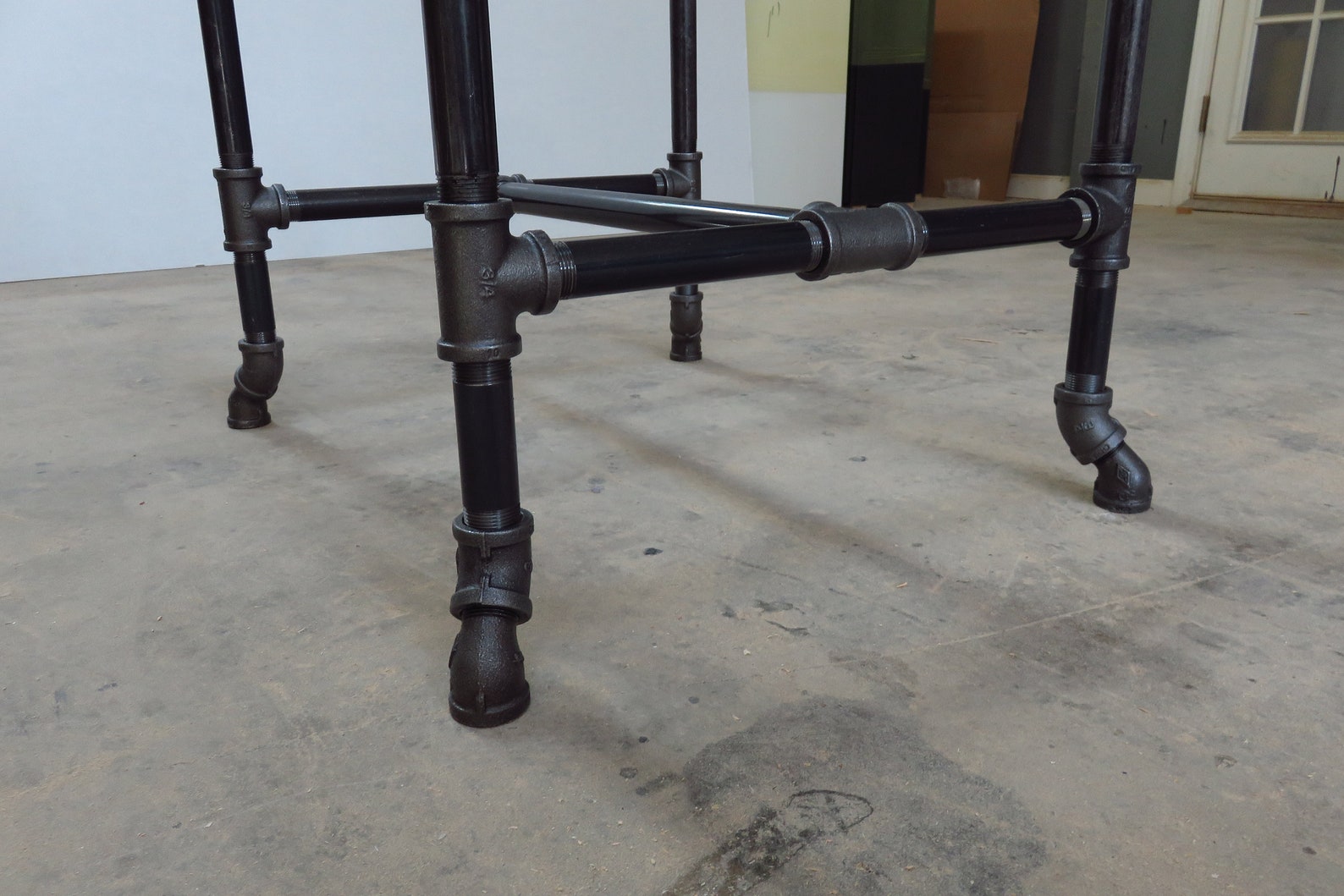 NOT FOR SALE. H-leg Pipe Table Base, Black Pipe Table Legs, Coffee ...