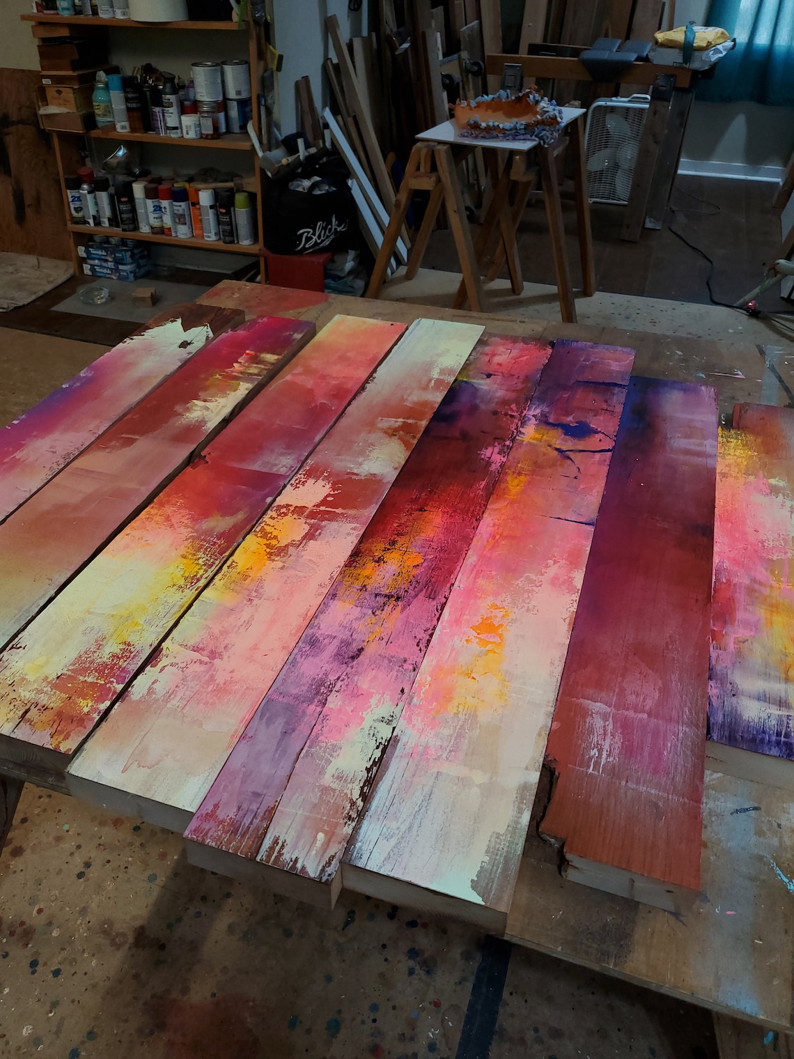 Round Pink Kitchen Table With Pink and Berry Floral Colors - Etsy