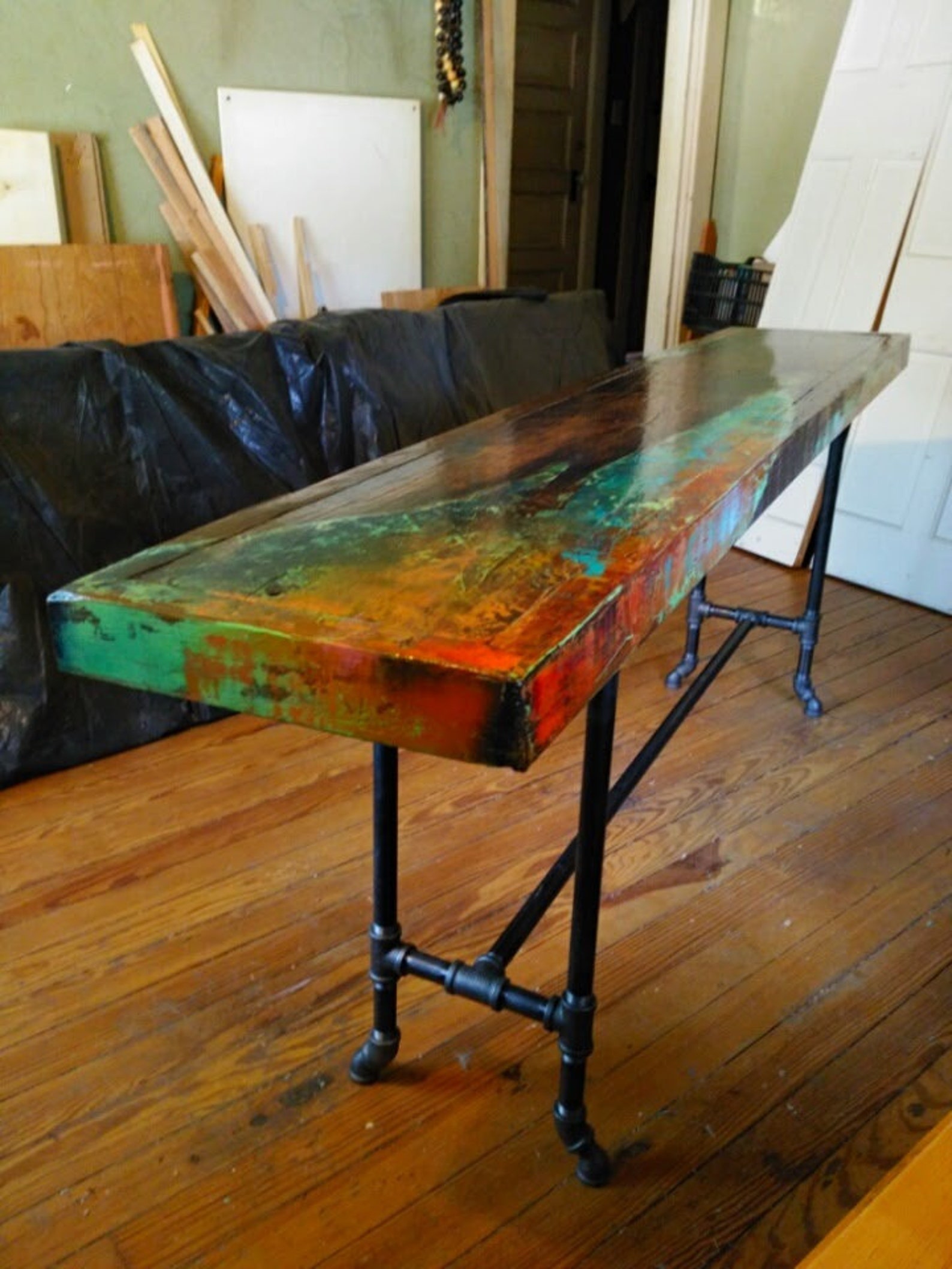 NOT FOR SALE. H-leg Pipe Table Base, Black Pipe Table Legs, Coffee ...