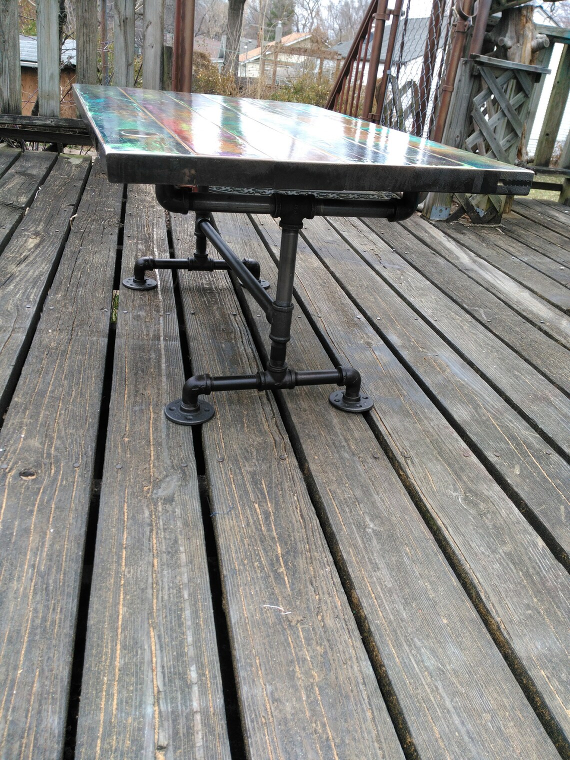 NOT FOR SALE Pipe Trestle Style - Black and Galvanized Pipe Trestle ...
