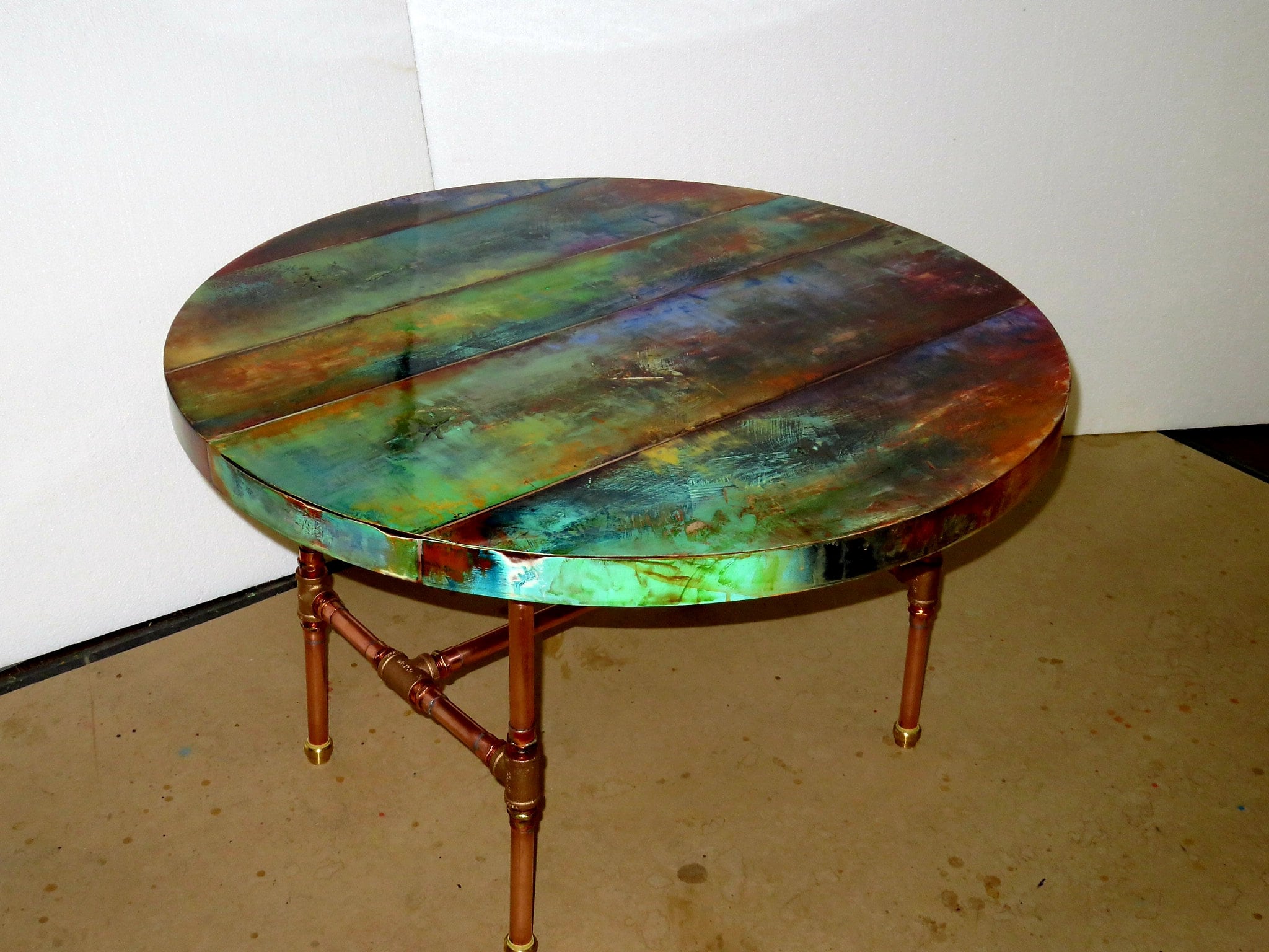 Whimsical Pink Painted Round Table Pub Table Bistro Table - Etsy